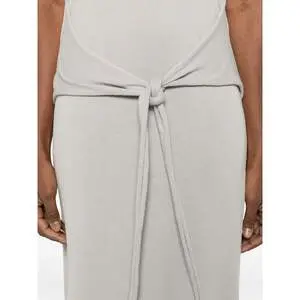 LEMAIRE Sleeveless Round Neck Midi Dress - Gray