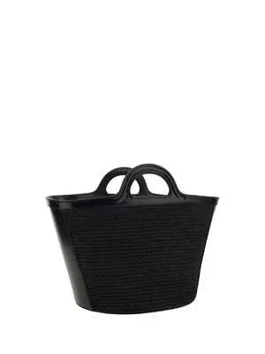 Marni Tropicalia Raffia Bucket Bag With Leather Trim