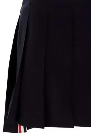 Thom Browne Pleated Skirt With Signature Stripes
