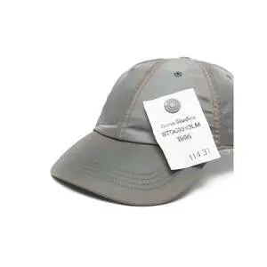 Acne Studios Grey Seamed Detail Baseball Cap - Gray