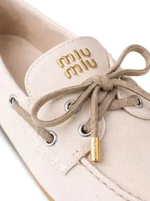 Miu Miu Deck Canvas Loafers - Multicolor
