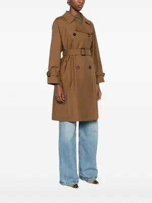 Max Mara Cotton Blend Trench Coat - Multicolor
