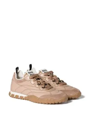 Miu Miu Technical Fabric And Suede Sneakers - Multicolor