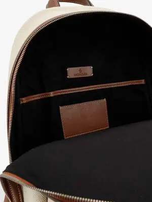 Moncler Carlo Canvas Backpack With Embossed Logo - Multicolor