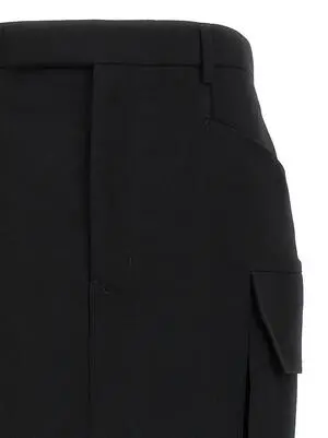 Rick Owens Firebanks Wool Midi Skirt