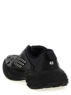 Balenciaga Monday" Sneakers In Leather And Polyester - Black