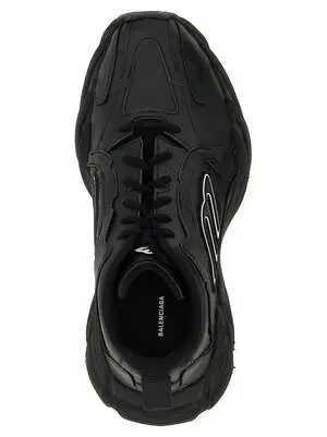 Balenciaga Monday" Sneakers In Leather And Polyester - Black