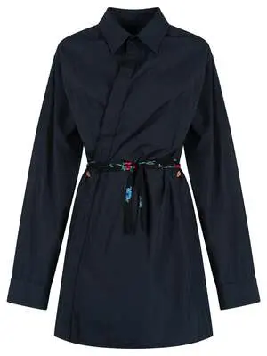 Balenciaga Wrap Shirt Dress - Black