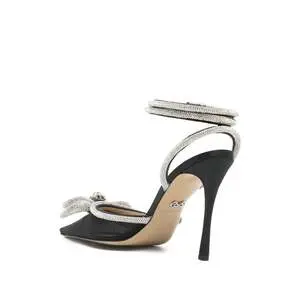 Mach & Mach Embellished Pointed Toe Stiletto Heel Ankle Strap Pumps