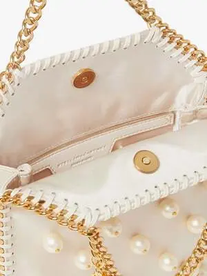 Stella McCartney Falabella Satin Crossbody Bag With Vegan Pearl Detail - Multicolor