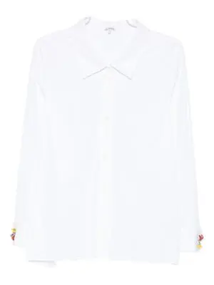Loewe Cotton Shirt With Embellished Cuffs - Multicolor