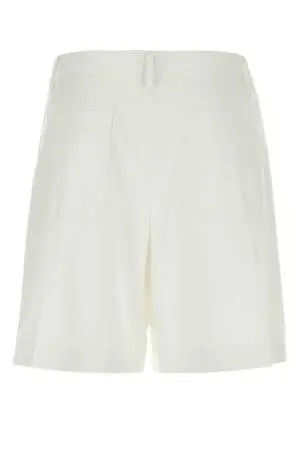 Valentino Garavani Wool Blend Bermuda Shorts - White