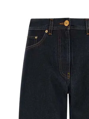 Versace Soft Wash High Waist Jeans - Blue