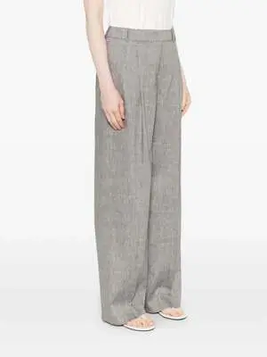Peserico Wide Leg Linen Trousers - Multicolor