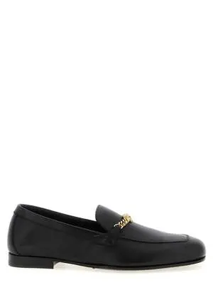 Versace Medusa Chain Leather Slippers
