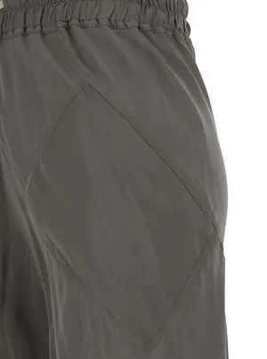 Rick Owens Bias Pants With Elastic Waist And Drawstring In Fabric And Silk Blend For - Gray