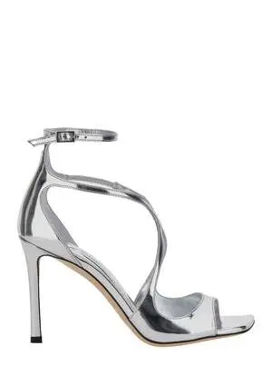 JIMMY CHOO Azia Glitter Leather Sandals - Multicolor