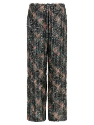 Dries Van Noten Sequined Wide Leg Trousers - Multicolor