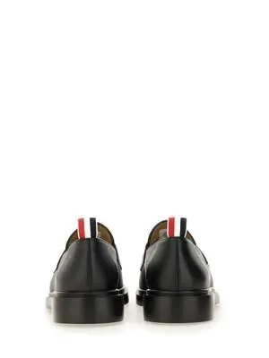 Thom Browne Calf Leather Moccasin Penny Loafers - Black
