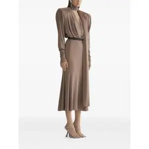 MUGLER Draped Viscose-elastane Dress