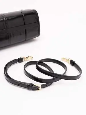 Prada Leather Shoulder Bag With Enameled Triangle Logo - Multicolor