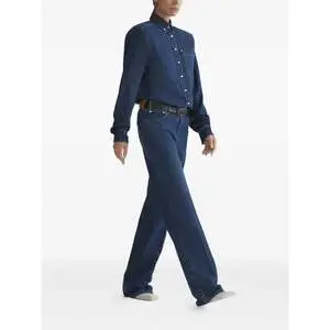 MUGLER Button-up Denim Shirt