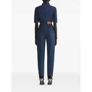 MUGLER Straight Leg Pleated Trousers