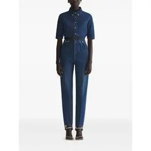 MUGLER Straight Leg Pleated Trousers