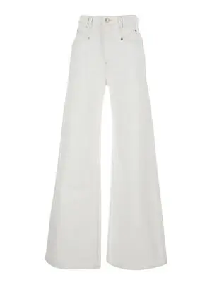 Isabel Marant Étoile Lemony' Wide Leg Jeans - White