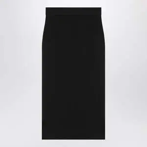 Saint Laurent Wool Pencil Midi Skirt - Black