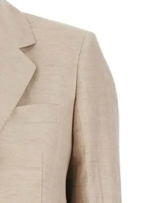 Tagliatore Beige Cotton Single-breasted Suit - Multicolor