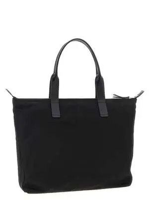 Dolce & Gabbana Medium Nylon Shopping Bag With Leather Details