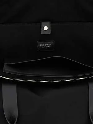 Dolce & Gabbana Medium Nylon Shopping Bag With Leather Details