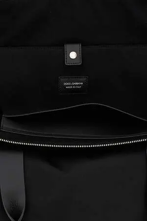 Dolce & Gabbana Medium Nylon Shopping Bag With Leather Details