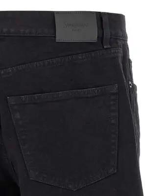Saint Laurent Mick Straight Leg Jeans - Black