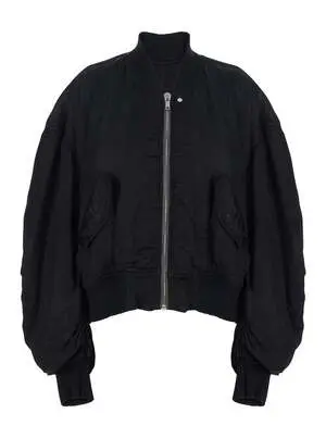 Rick Owens Secchia Flight" Bomber Jacket With Ruched Sleeves - Multicolor
