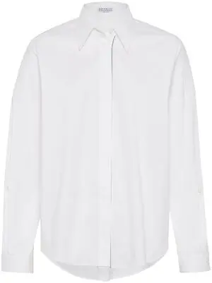 Brunello Cucinelli Embellished Cotton Shirt - Multicolor