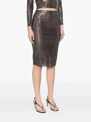 SELF-PORTRAIT Embellished Midi Skirt
