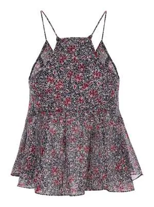 Isabel Marant Étoile Lirhetta' Floral Print Cotton Top - Multicolor