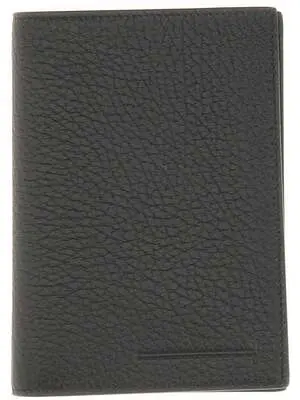 TOM FORD Leather T Card Holder - Black