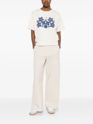 Max Mara Cotton Wide-leg Trousers - Multicolor