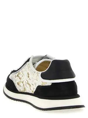 Dolce & Gabbana Dg Cushion Lace And Suede Sneakers