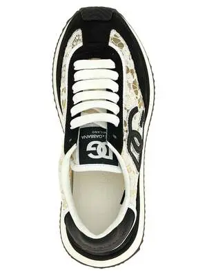 Dolce & Gabbana Dg Cushion Lace And Suede Sneakers