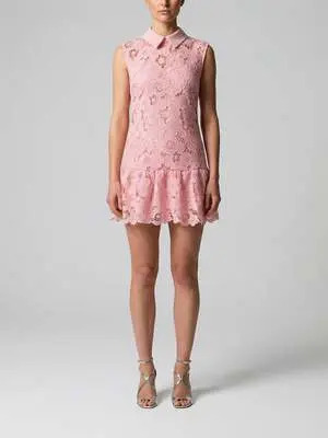 SELF-PORTRAIT Lace Collar Mini Dress