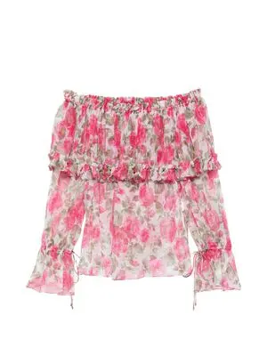Chloé Printed Silk Top - Multicolor