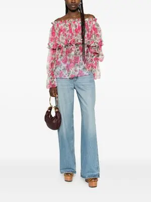 Chloé Printed Silk Top - Multicolor