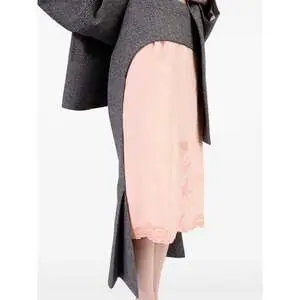 Prada Silk A-line Skirt With Embroidered Motif