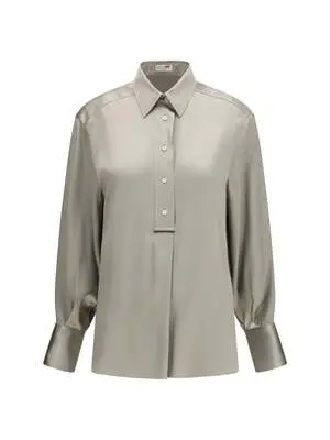 Brunello Cucinelli Silk Satin Shirt - Green