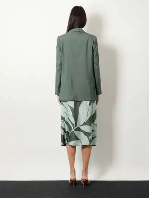 Max Mara Virgin Wool And Silk Double-breasted Blazer - Multicolor