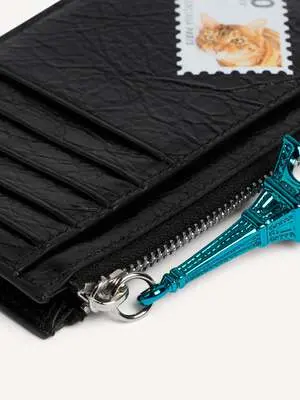Balenciaga Cash Large Long Coin And Card Holder - Black